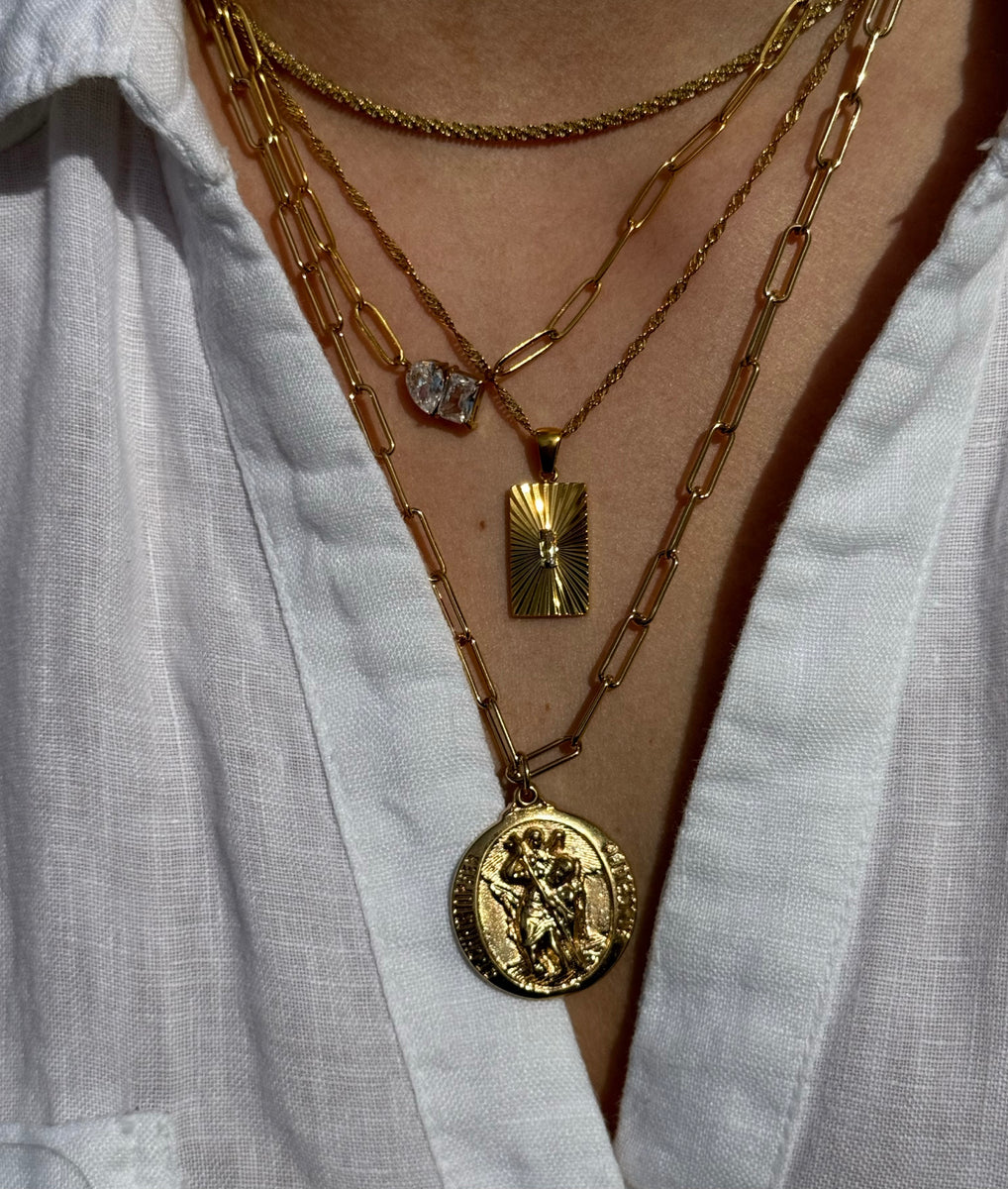 St. Christopher Coin Necklace – SHALLA WISTA STUDIO