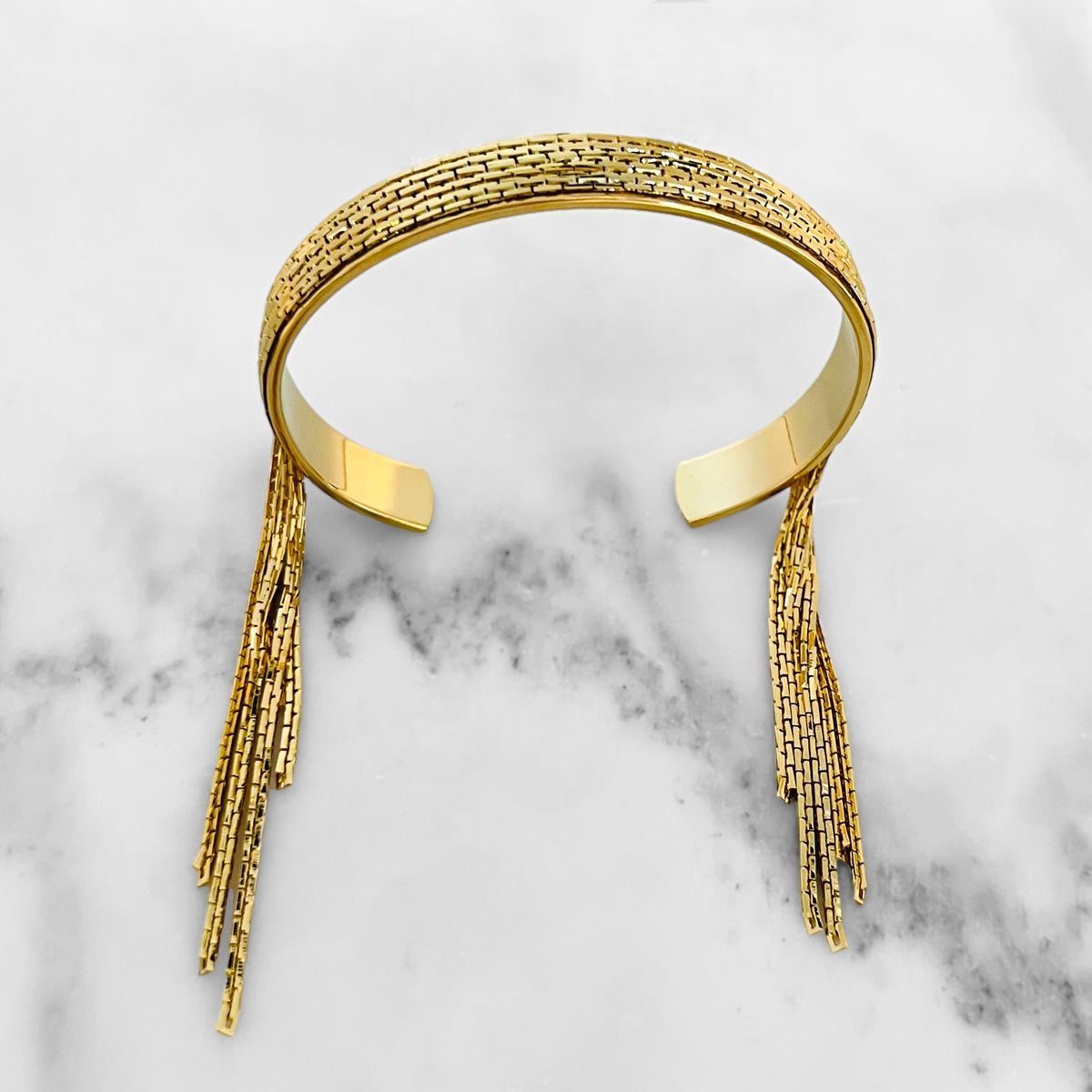 Skinny Gold Fringe Cuff – SHALLA WISTA STUDIO